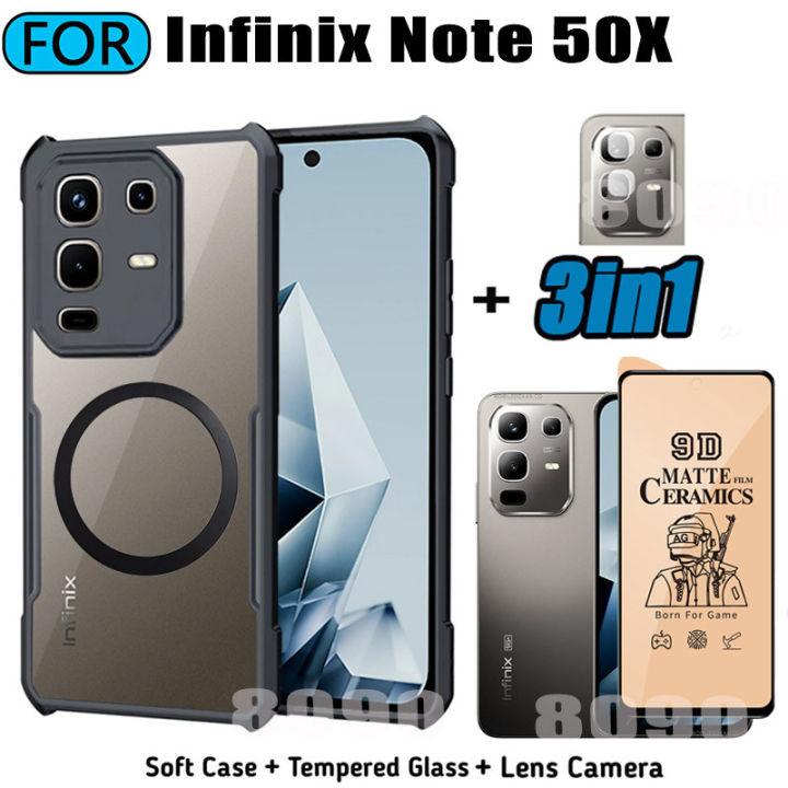 3 in 1 Infinix Note 50X Four Corner Anti Fall Phone Case for Infinix ...