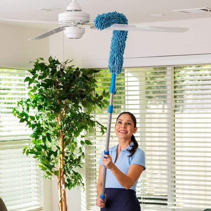 Microfiber Feather duster Flexible Long-Handle mop Multi-Purpose Fan ...