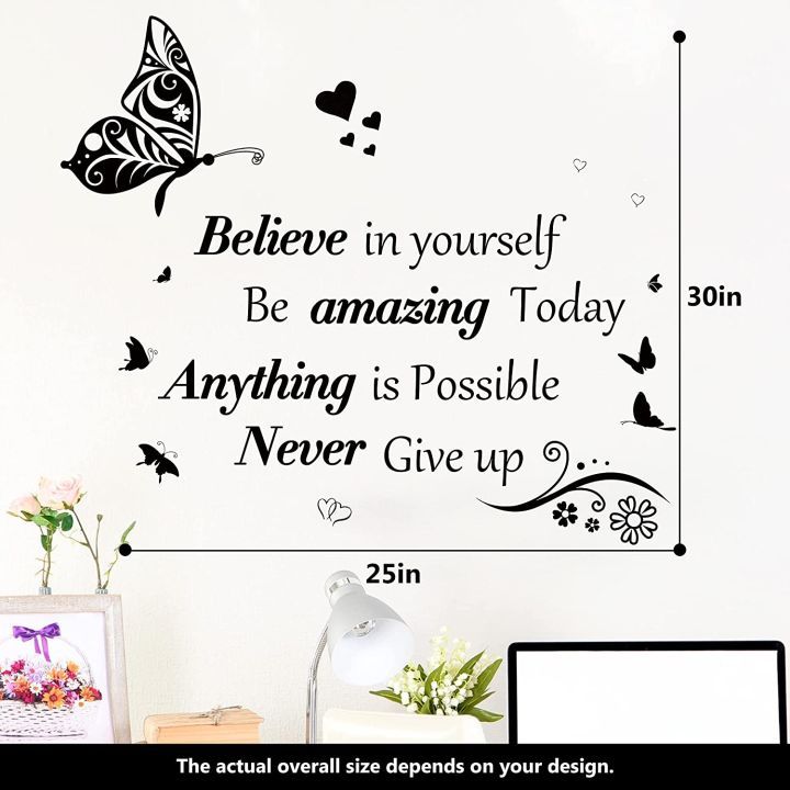 Inspirational Quotes Wall Decals Large Removable Motivational Saying ...