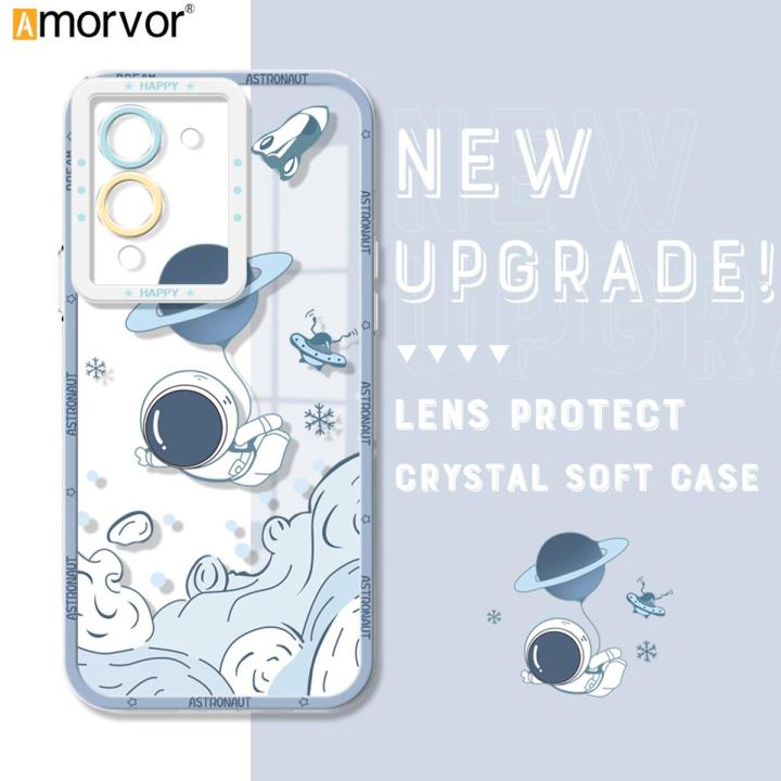 AMORVOR for Infinix Note 12 G96 Back Cover Cartoon Astronaut Crystal ...