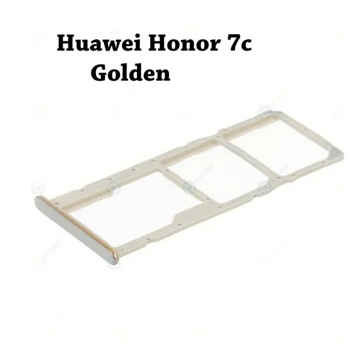 Huawei Honor 7C Golden Dual Sim Card Tray And Micro SD Card Slot Holder ...