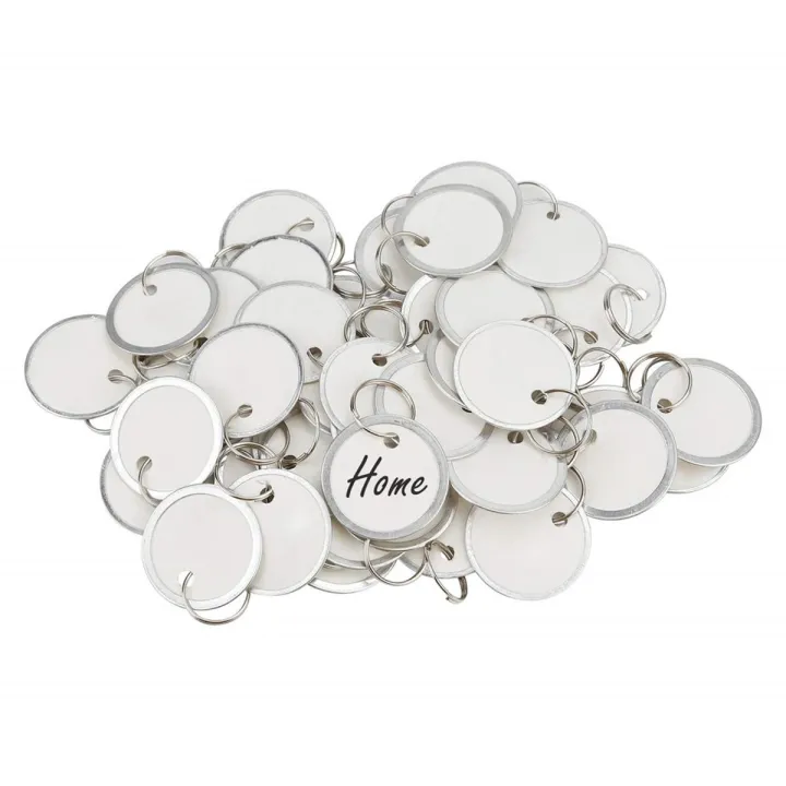 Metal Rings DIY Key Tags Metal Rings White Label Round Paper Tags Metal ...