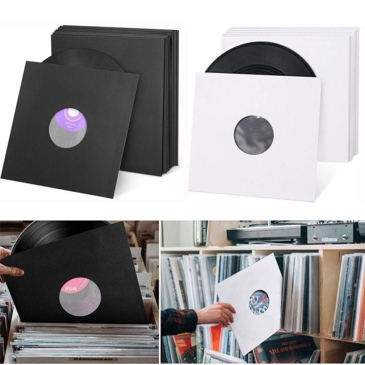 Useful Black White Vinyl Records Sleeve 7/10/12inch Paper & Poly Lined ...