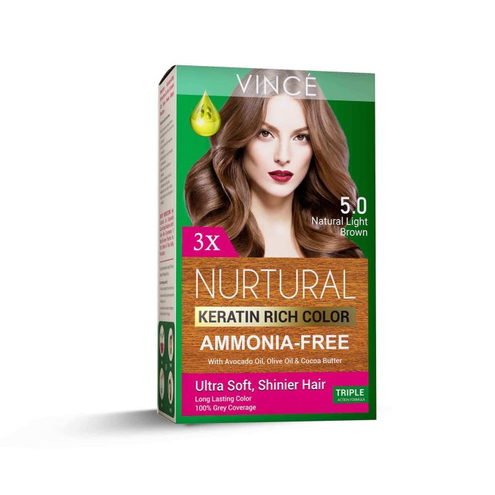 Vince 5.0 - Natural Light Brown - Nurtural Women Hair Color | Daraz.pk