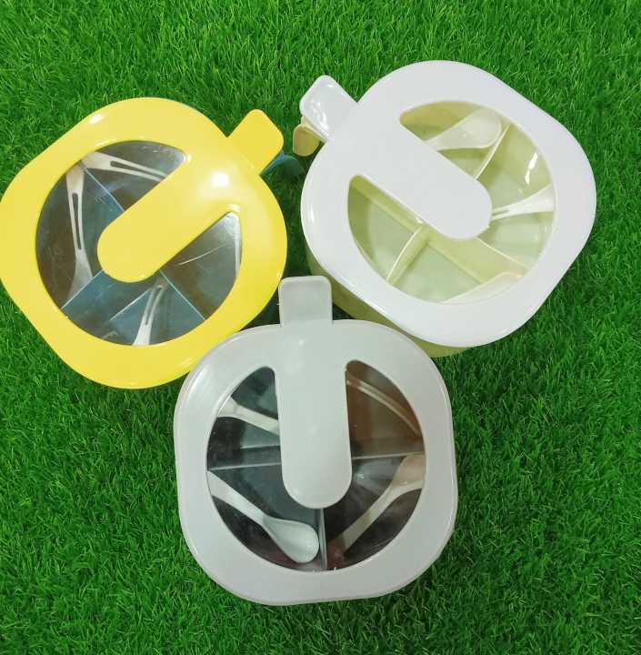 4 in 1 Spice Box Set - Multi-Compartment Kitchen Seasoning Organizer, 4 ...