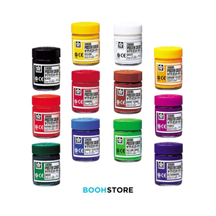 Sakura 12 Poster Colors Set 30ml | Daraz.pk