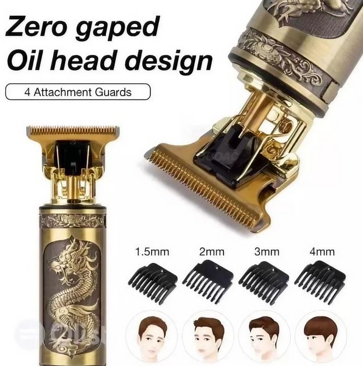 Professional Vintage T9 Dragon style Trimmer for Men, usb rechargeable ...