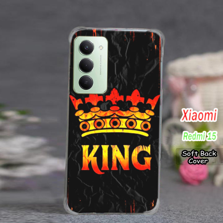 Xiaomi Redmi 15 Pouch Cover - King Black Soft Back Cover Case For ...