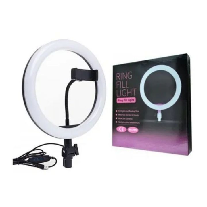 26cm ring fill light 10 inch LED lighting with 3 color modes dimmable ...