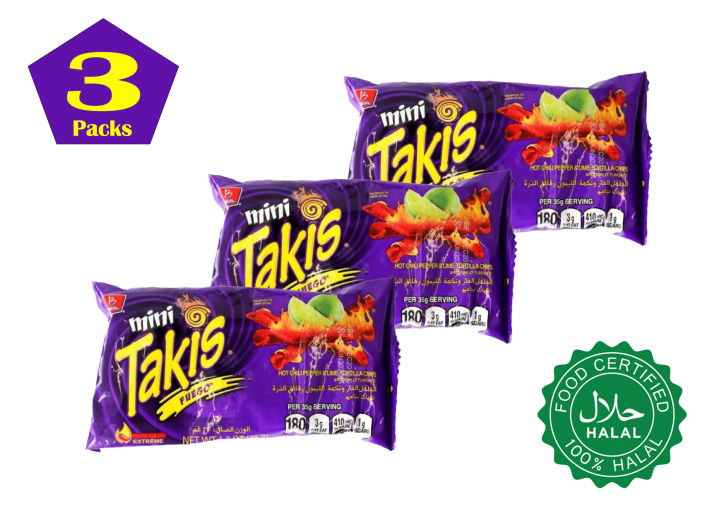 Takis Fuego Chips | Snacks (Imported) Snacks 35g | Pack of 03 | Daraz.pk