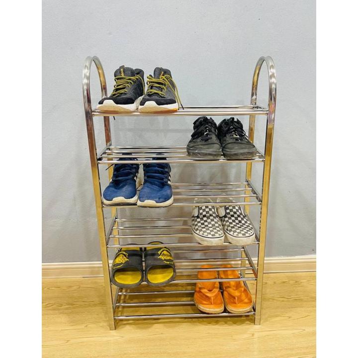 6 TIER SHOE RACK STAINLESS STEEL | Daraz.pk