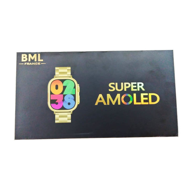 BML BW-16 Ultra Gold Edition Super Amoled Smart Watch (Dual Strap) | Daraz.pk