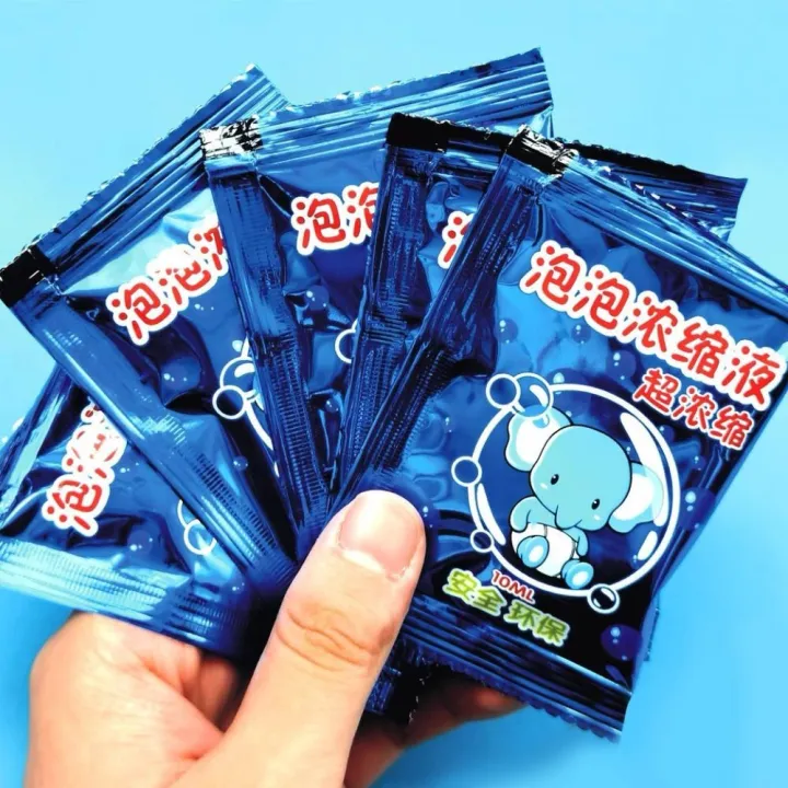 Easy Use Pouch 10ml Concentrated Bubble Solution Soap Safe Concentrated ...