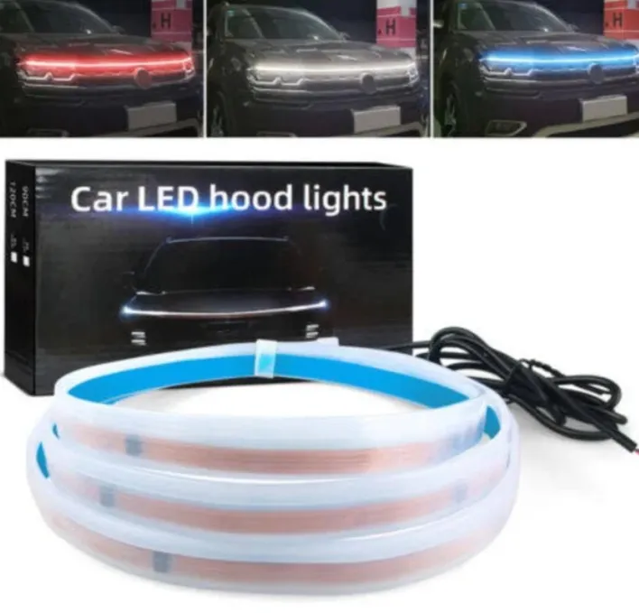 Dynamic Scan Start Hoodbeam FLexible Car Hood Led Strip Light 120cm ...