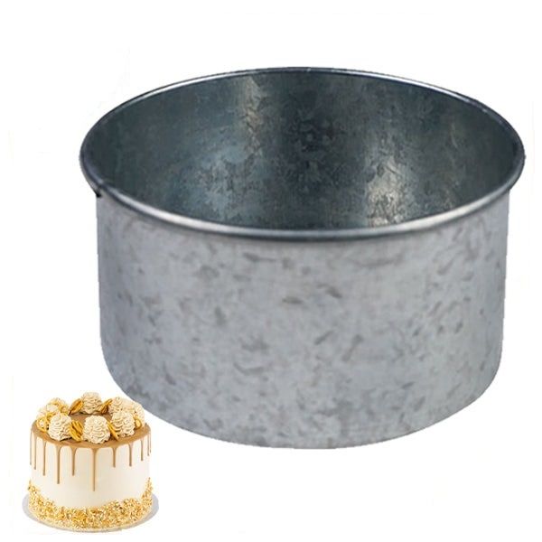 Heighted Round Cake Mold Galvanized Steel 10 X 10 X 4 Inch | Daraz.pk
