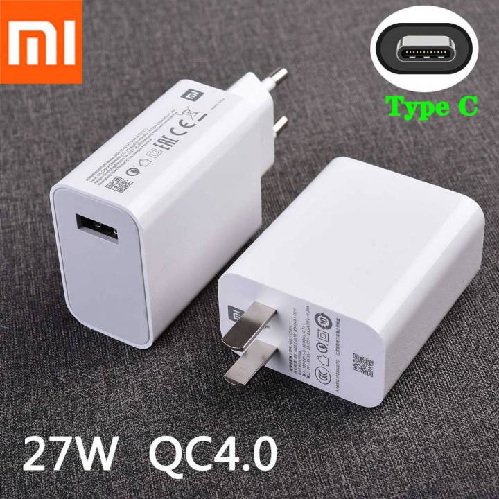 Original Xiaomi 27W 33W 65W Fast Charger QC 4.0 Turbo Adapter USB C Cable For Mi 9 10 9T Pro Max ...