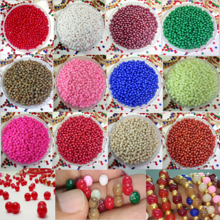 100pcs, High Quality Round Glass Beads/spacers, about 6mm, DIY Art ...