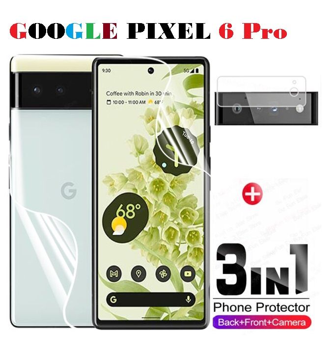 Google Pixel 6 Pro Jelly Protector front and back hydrogel film For ...