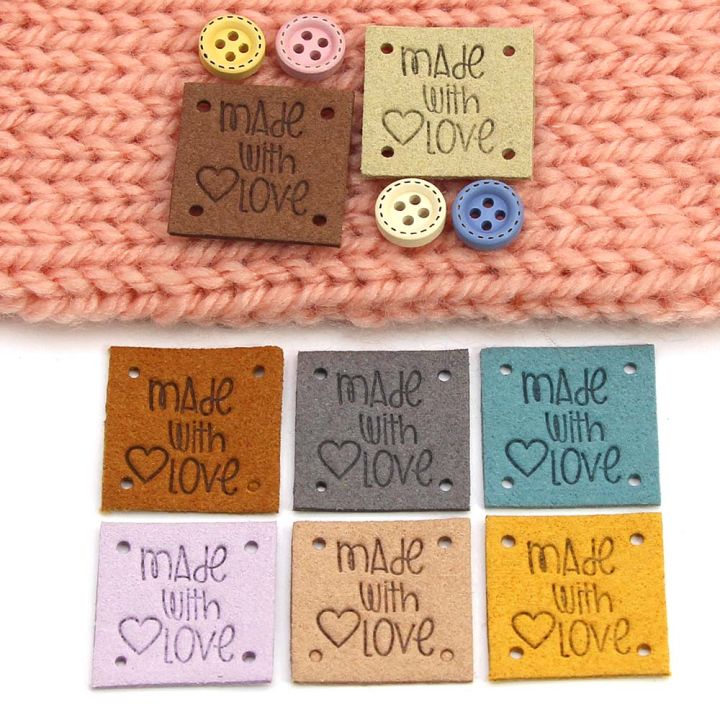 20pcs Handmade with Love Labels Garment Accessories Hand Made Tags for ...