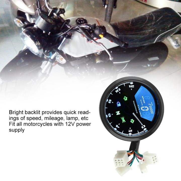 Universal Motorcycle Lcd Digital Display Speedometer Odometer