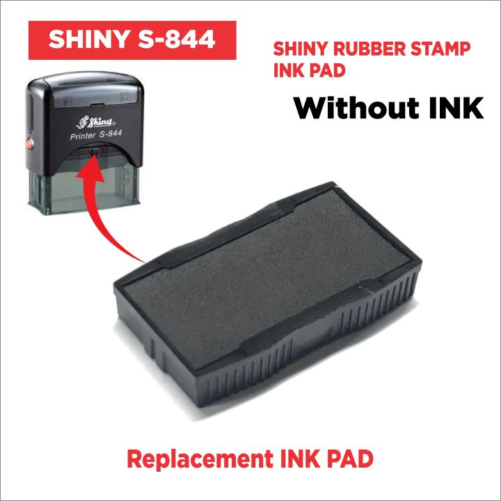PAD Shiny S844 Stamp Pad - Replacement Refillable ink pad available in ...