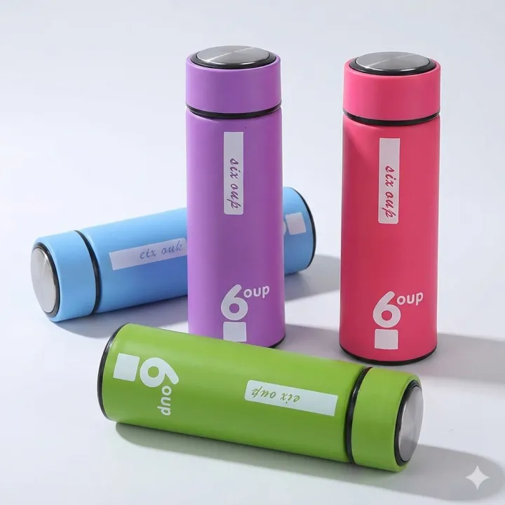 Vacuum Insulated Glass Water Bottle 500ml | Double Wall Thermos Flask ...