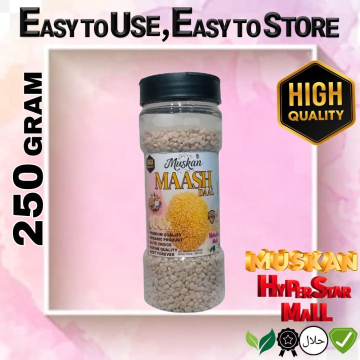 PREMIUM MAASH DAAL 250 GRAM BY MUSKAN HYPERSTAR MALL,Maash Daal, Urad Dal, White Lentils ...