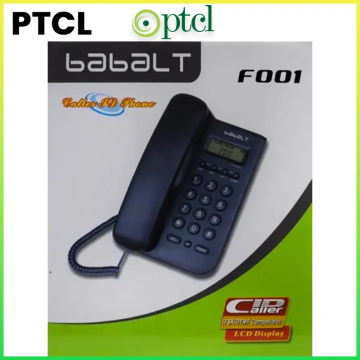 PTCL Landline Telephone Set babaLT F001 with Caller ID CID CLI Home And ...