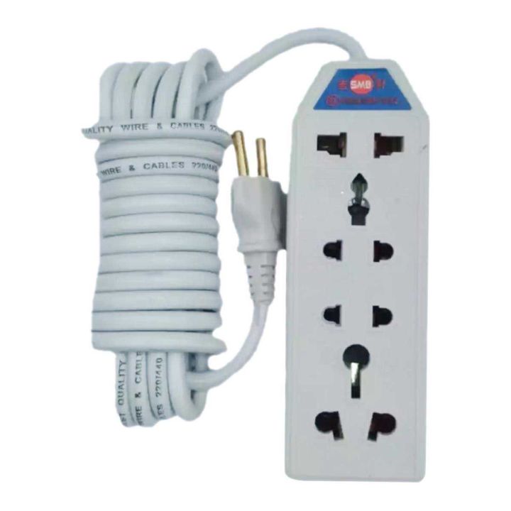 Extension Board with 4 Sockets 10 Ft Long, High-Profile Plug Ideal for ...