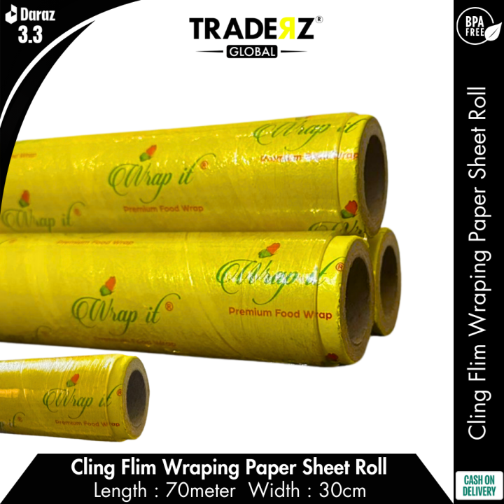 Cling Film Wrapping Paper 70 meter Foil Factory Wrapping Sheet Original ...
