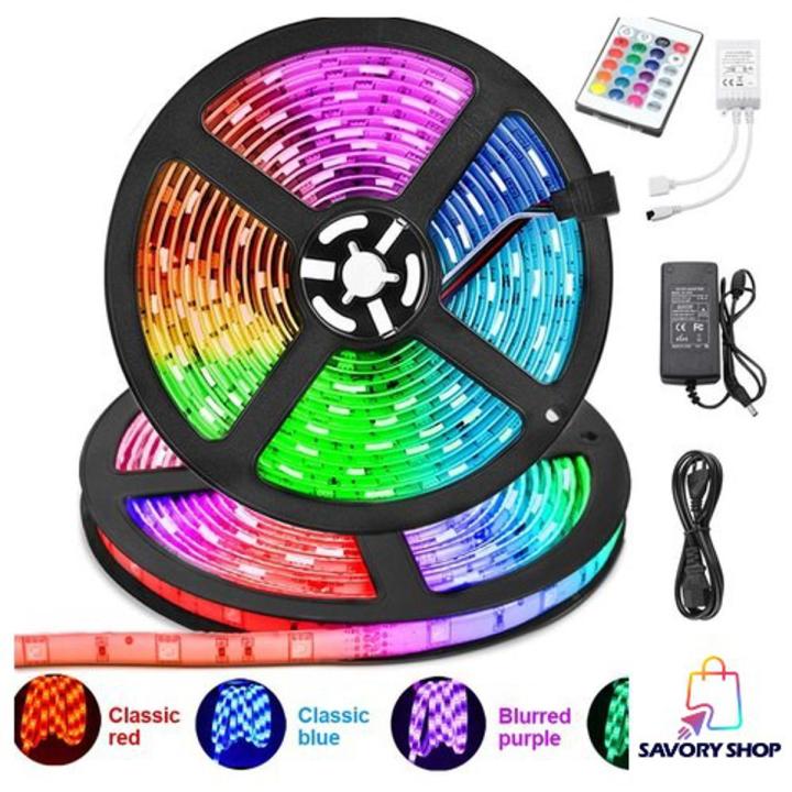 Waterproof RGB LED Strip Light with Remote Controller and Power Supply ...