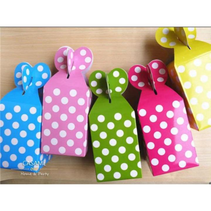 10-PCS POLKA DOT GOODY BOX PACK OF 10 FAVOR FOR KIDS | Daraz.pk