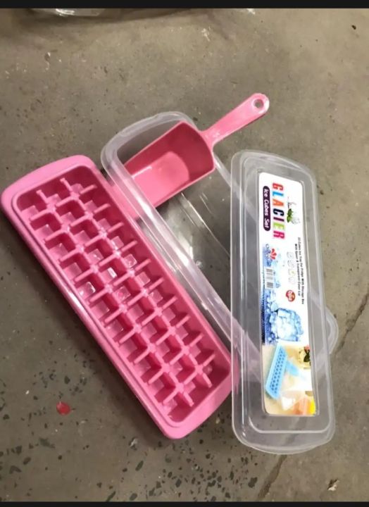 Glacier Ice Cubes Tray With Ice Lifter and Storage (33 Cubes) | Daraz.pk