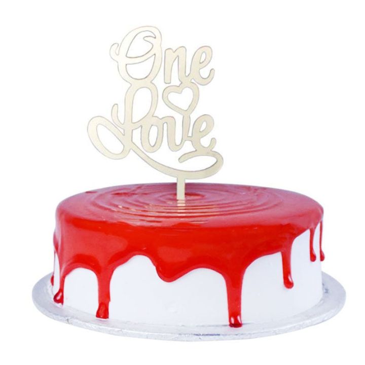 One Love Cake Topper (Golden) | Daraz.pk