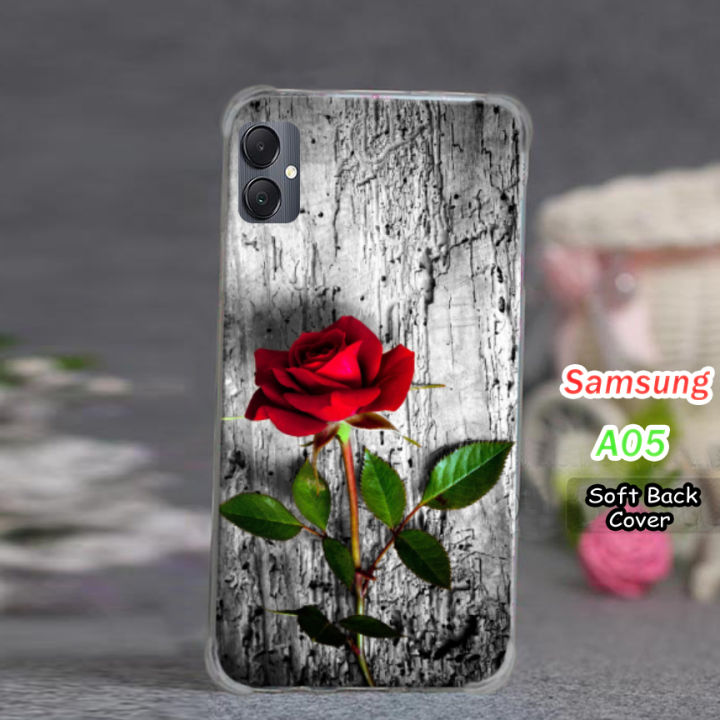 Samsung Galaxy A05 Pouch Cover - Rose Soft Back Cover Case For Samsung ...