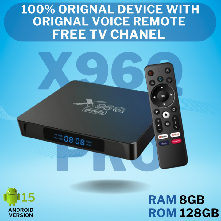 X96Q - 8GB+128GB - Android 15 - 4K - Smart Android Tv Box Oignal ...