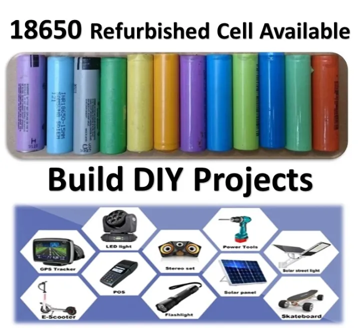 New 18650 Lithium ion cell 3.7V To 4.2Volt Refurbished But Very Good ...