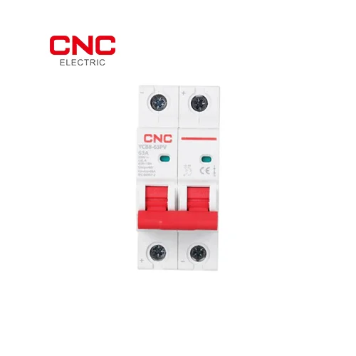CNC DC 2 Pole MCB YCB9 Series 500V 63A Dual Pole DC Circuit Breaker IEC ...