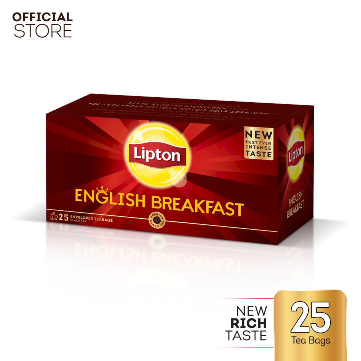 Lipton English Breakfast Tea 25 Tea Bags | Rich Intense Black Tea ...