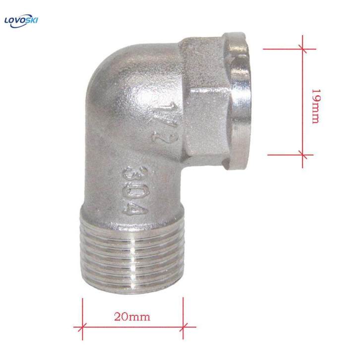 4 x 4-6pack 1/2" Double End Right Angle Pipe Fitting Threaded Elbow ...