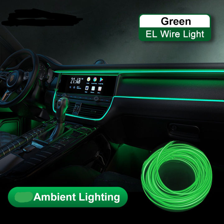Car Dashboard Neon Lights EL Wire Strip 2 Meters | Daraz.pk