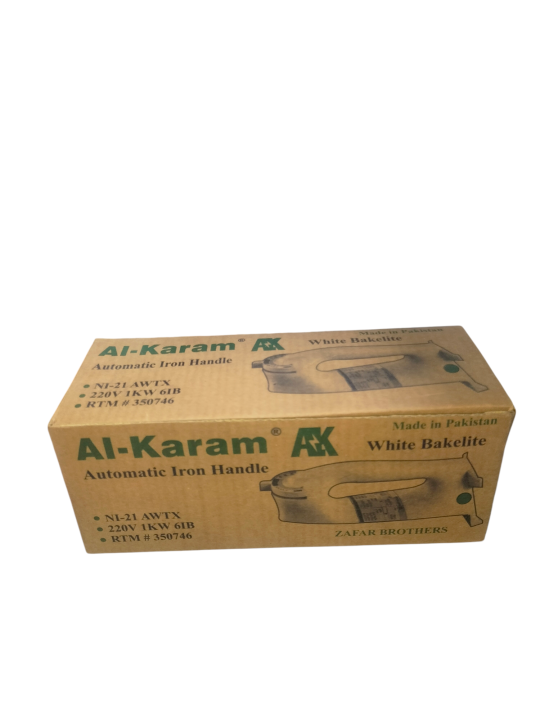 Al-Karam Automatic Iron Handle – NI-21 AWTX Brown | 220V 1KW | White ...