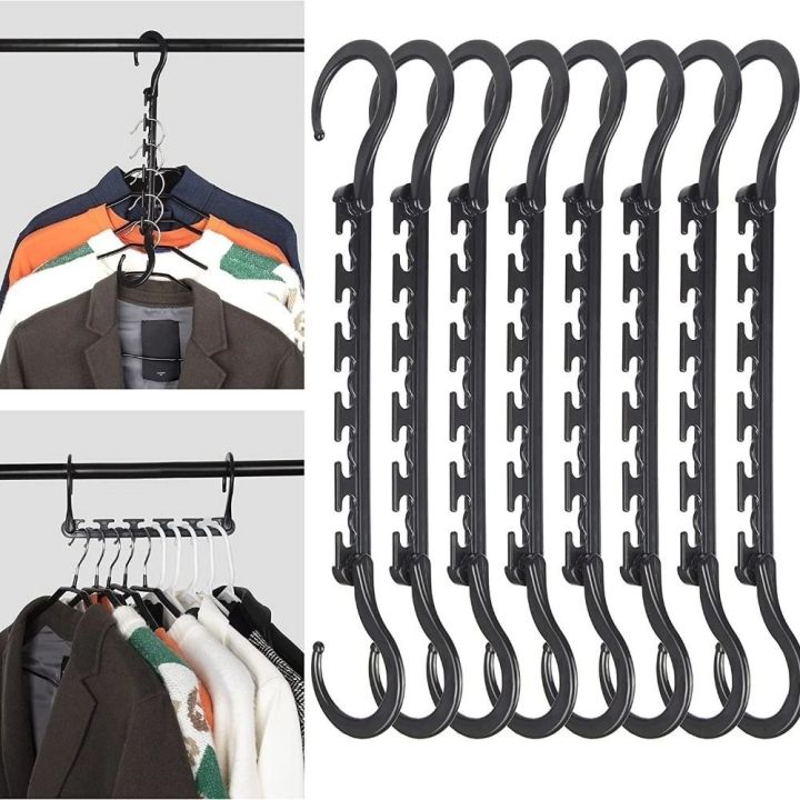8PCS Essentials Multi-Functional Hangers for Dorm Durable Portable ...