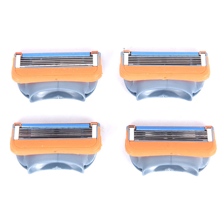 4pcs Mens 5 Layers Blades Shaving Razor Fusion Powerful Shaver Face ...