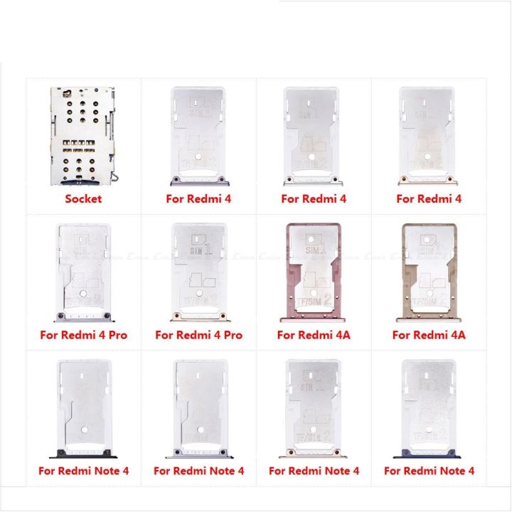 Sim Card Tray Socket Slot Reader Adapter Parts for XiaoMi Redmi 4A 4 ...