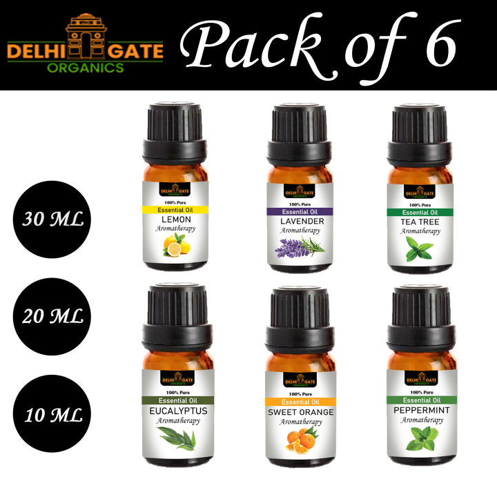 Pack of 6 - 100% Pure & Natural Lemon Aromatherapy Essential Oil ...