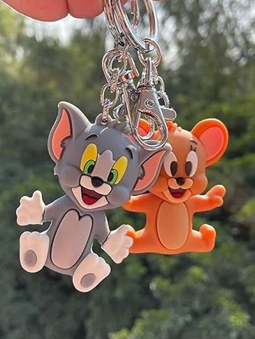 Imported Quality Tom and Jerry Cartoon Anime keychain Bag Keyring girls ...