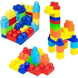 KIDSTHRILL 95 Giant Building Blocks Bag with Big Blocks Toys for ...