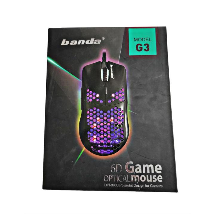 BANDA 6D OPTICAL GAME MOUSE (G3) MODELQ | Daraz.pk