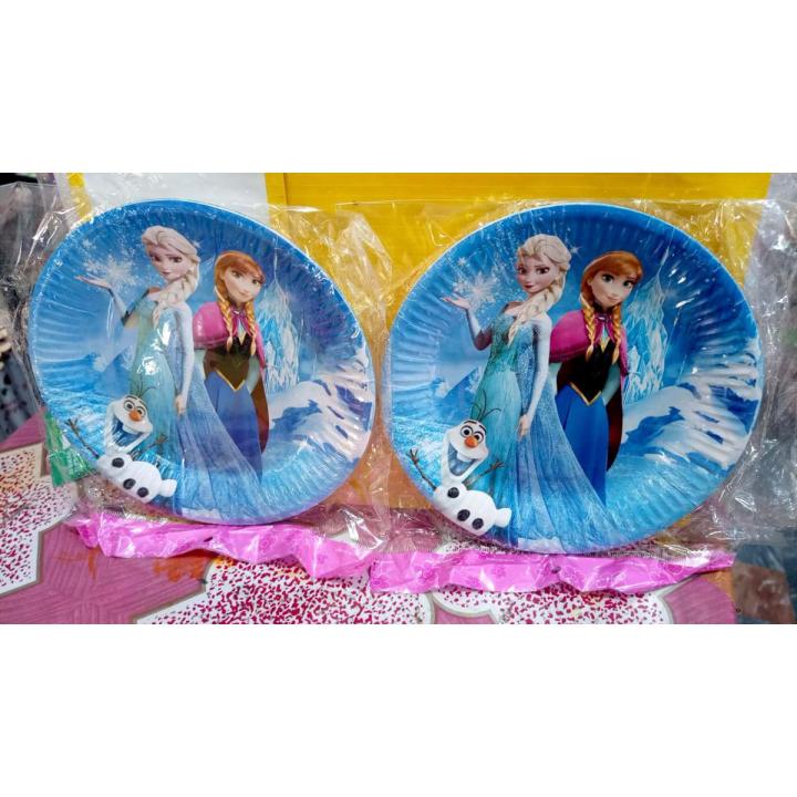 Frozen Theme Plates for Birthday Party Pack of 10 Pcs | Daraz.pk